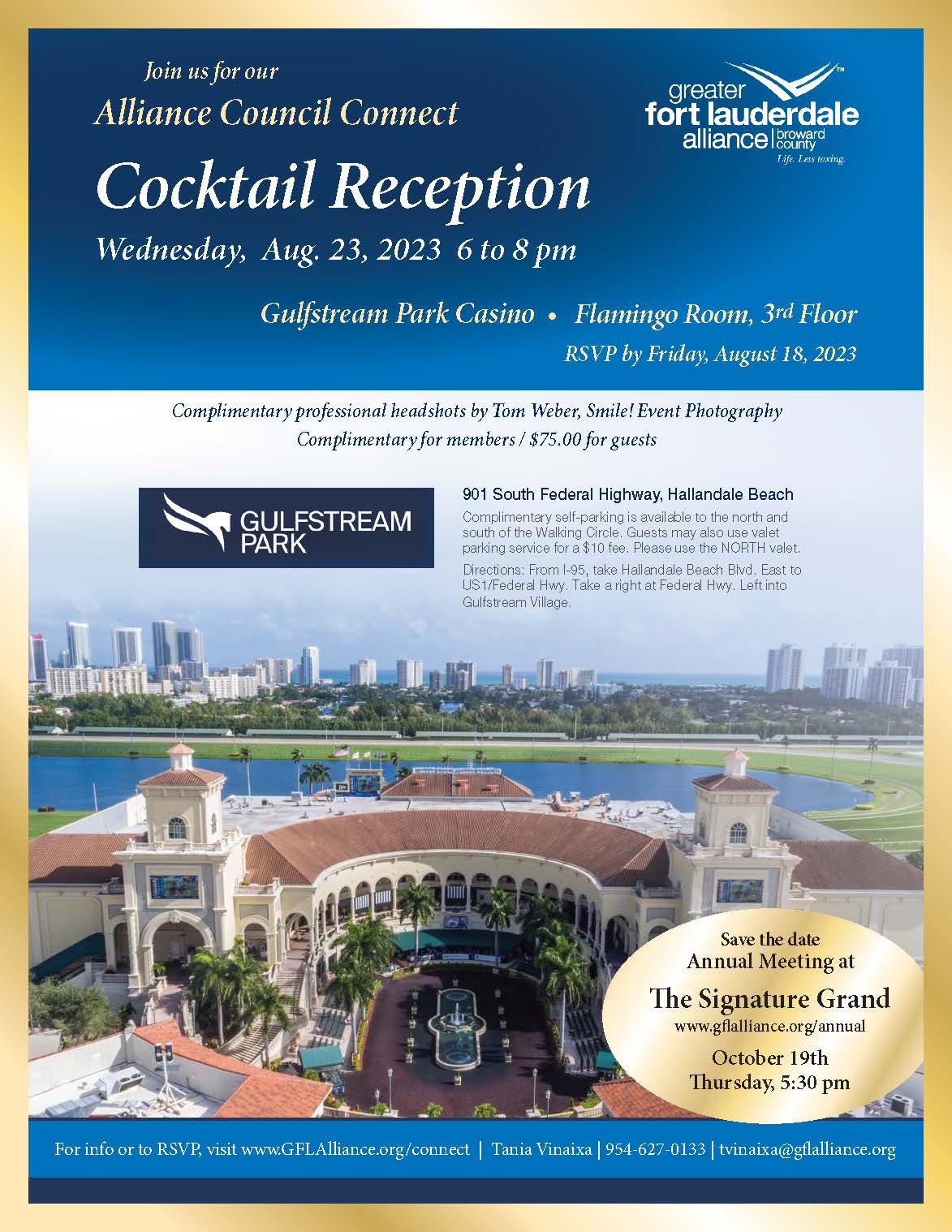 The Alliance - Alliance Council Connect at Gulfstream Park, Wednesday ...